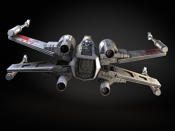 3D модель X-wing с салоном - TurboSquid 1012998