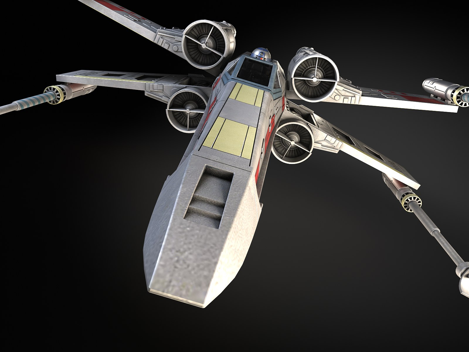 3D модель X-wing с салоном - TurboSquid 1012998