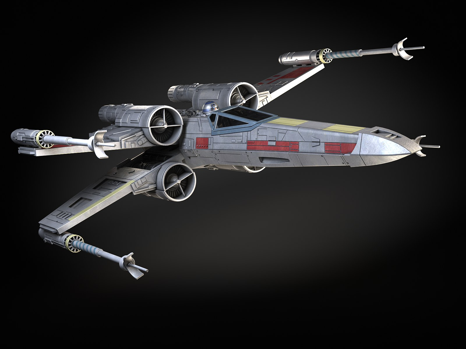 3D модель X-wing с салоном - TurboSquid 1012998