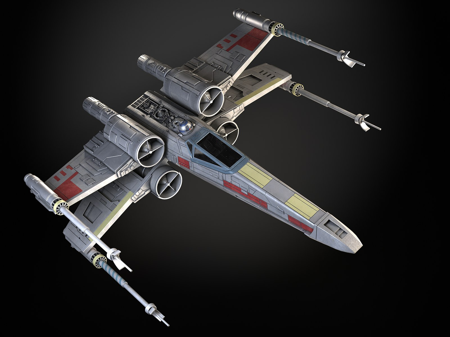 3D модель X-wing с салоном - TurboSquid 1012998