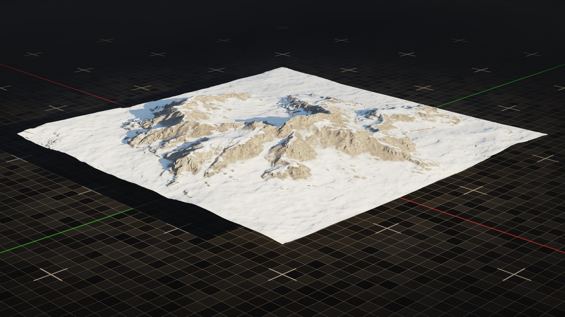 Tundra Mountain Terrain 4 3D Model - TurboSquid 2282395