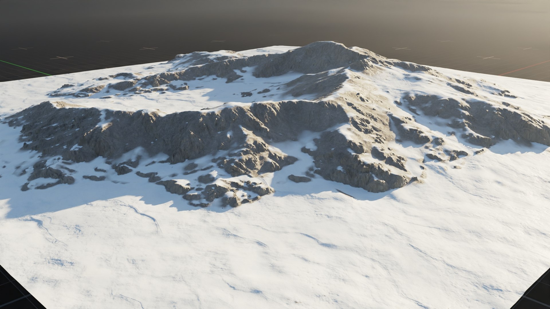 Tundra Mountain Terrain 4 3D Model - TurboSquid 2282395
