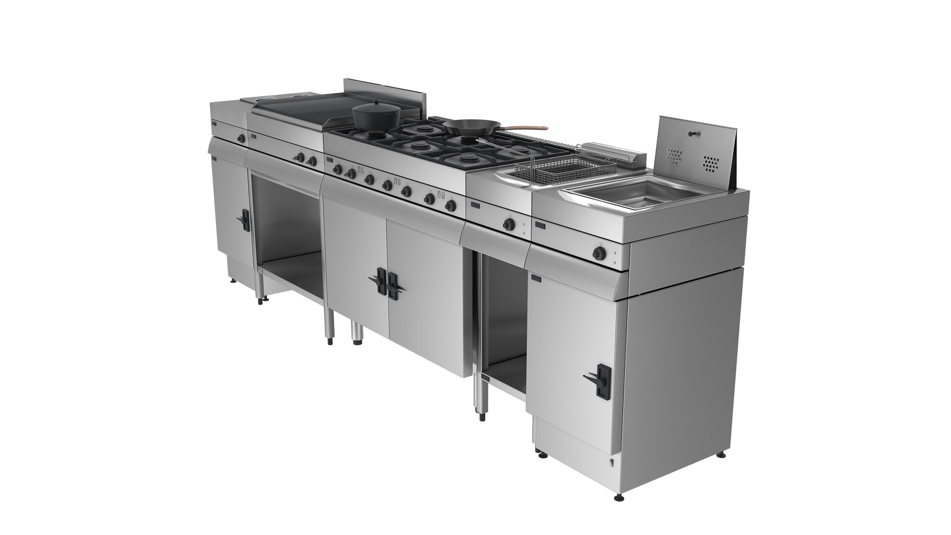 Kitchen Equipment Set 3D Model - TurboSquid 2213787