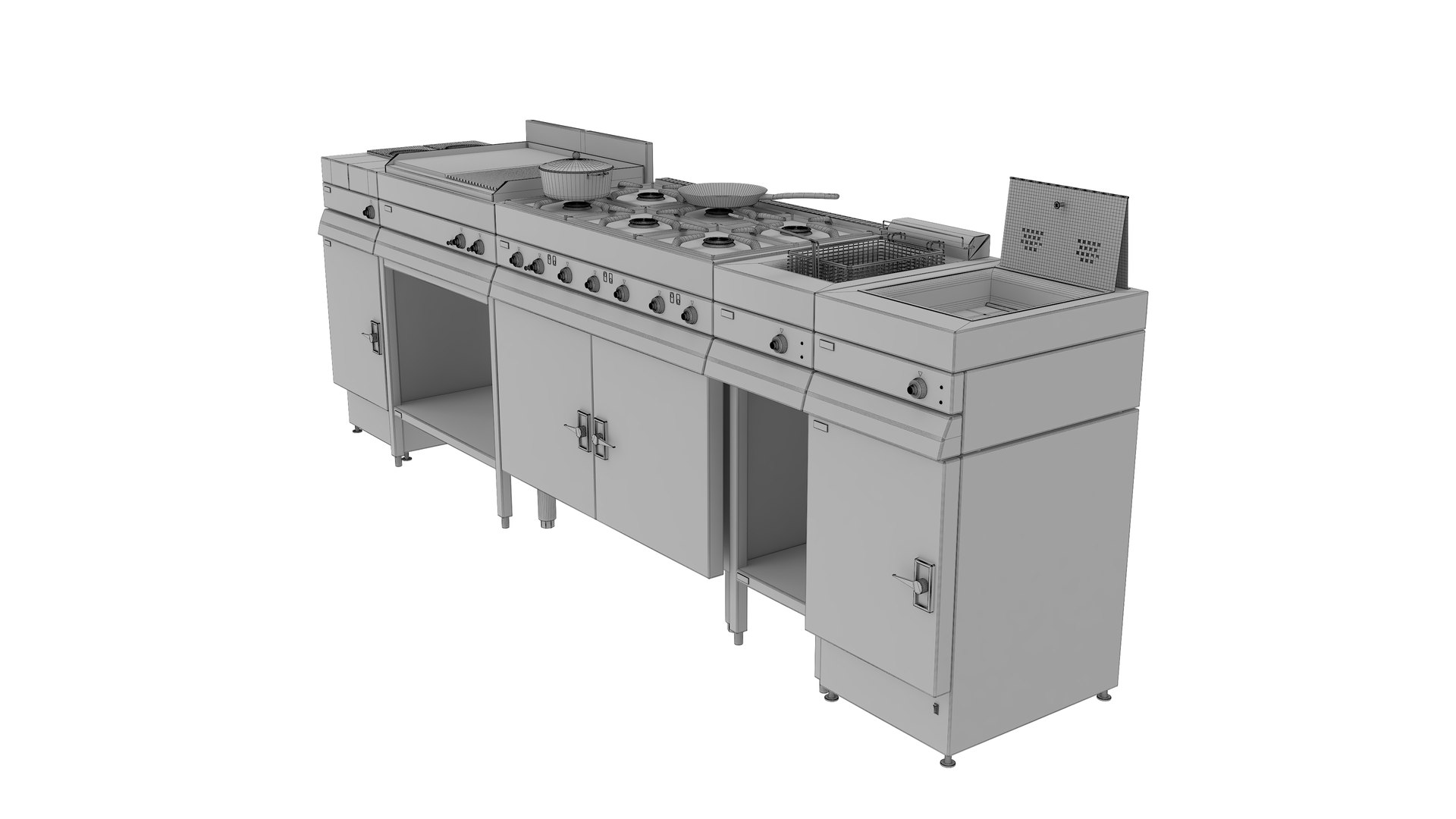 Kitchen Equipment Set 3D Model - TurboSquid 2213787