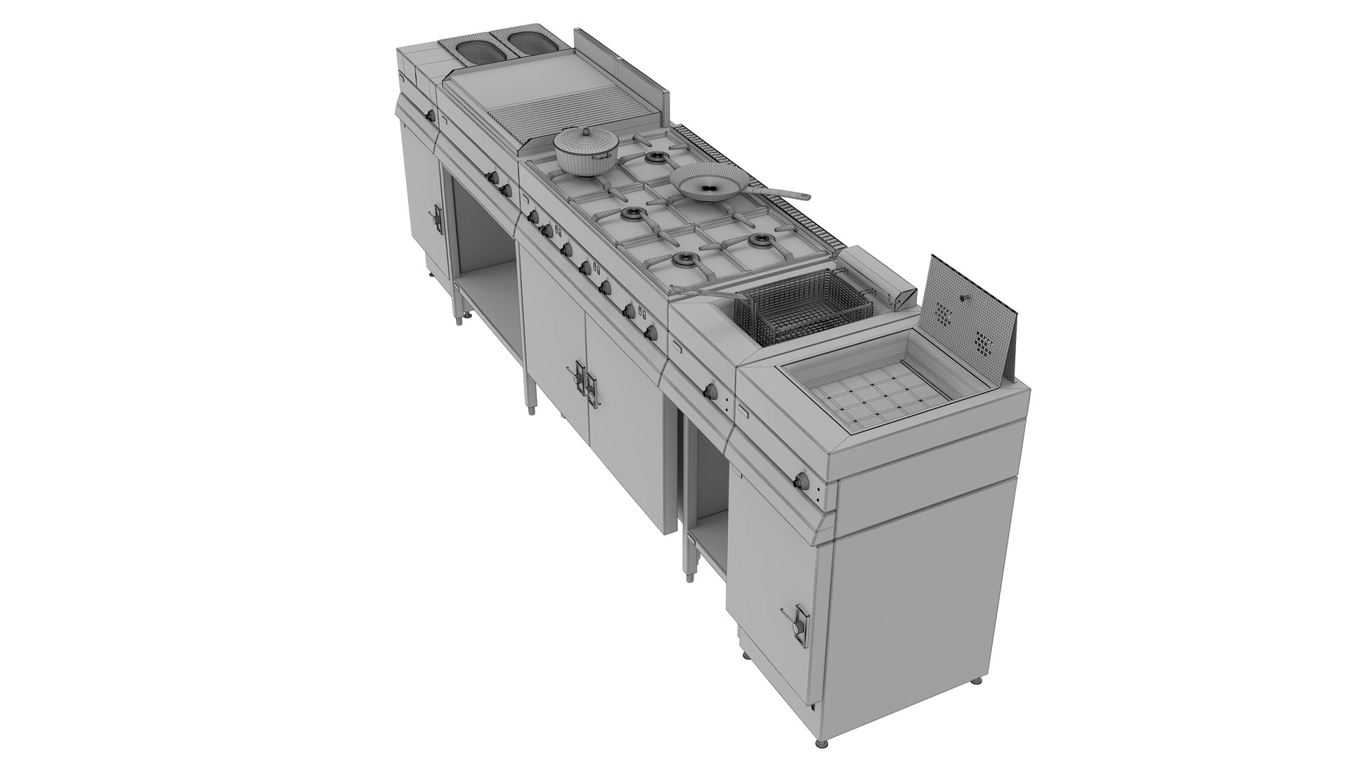 Kitchen Equipment Set 3D Model - TurboSquid 2213787