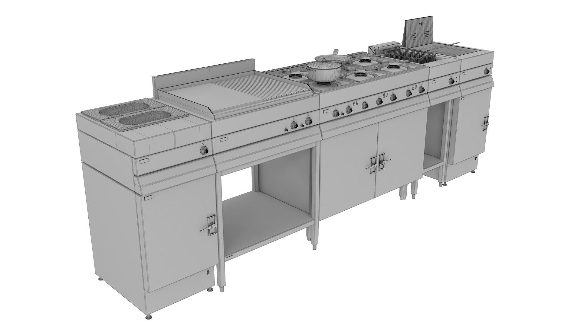 Kitchen Equipment Set 3D Model - TurboSquid 2213787