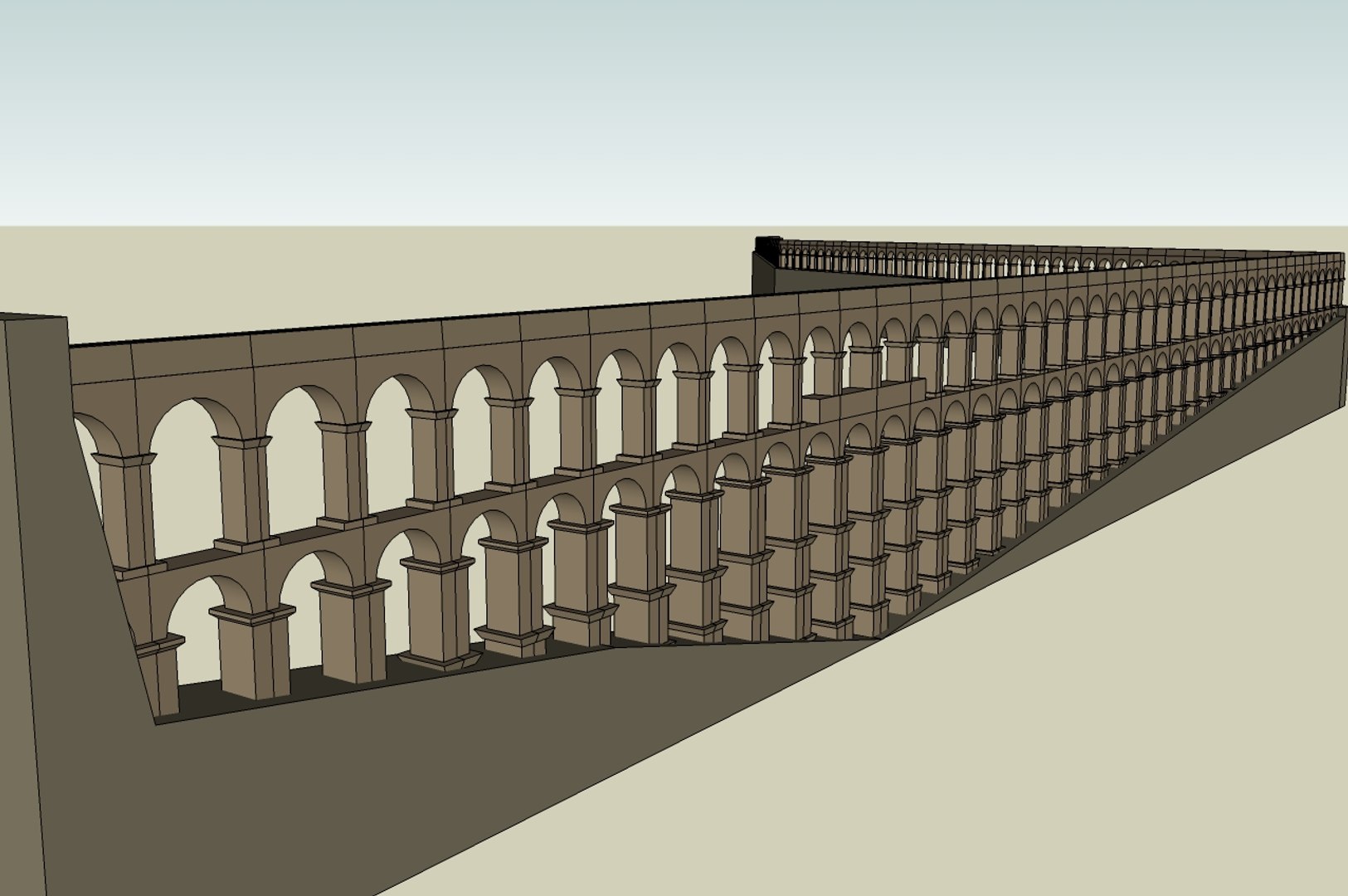 3d Roman Aqueduct Segovia