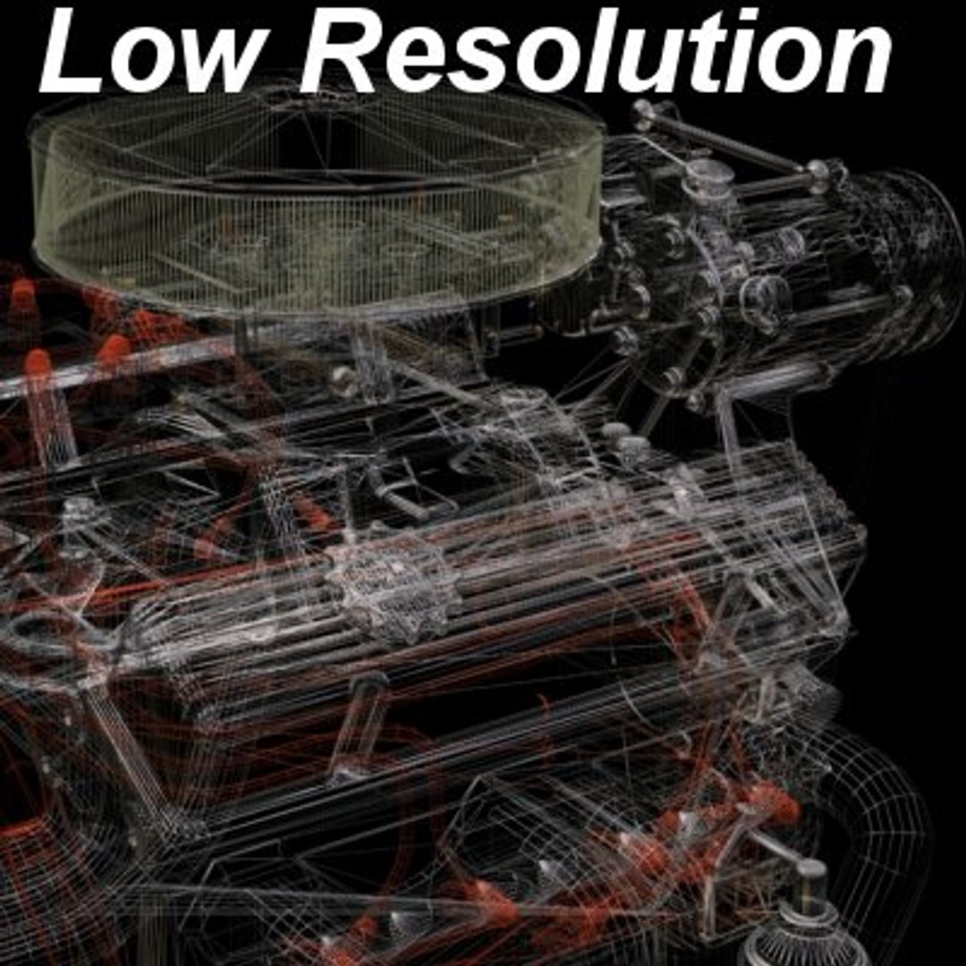 4 different resolution small block 3d max