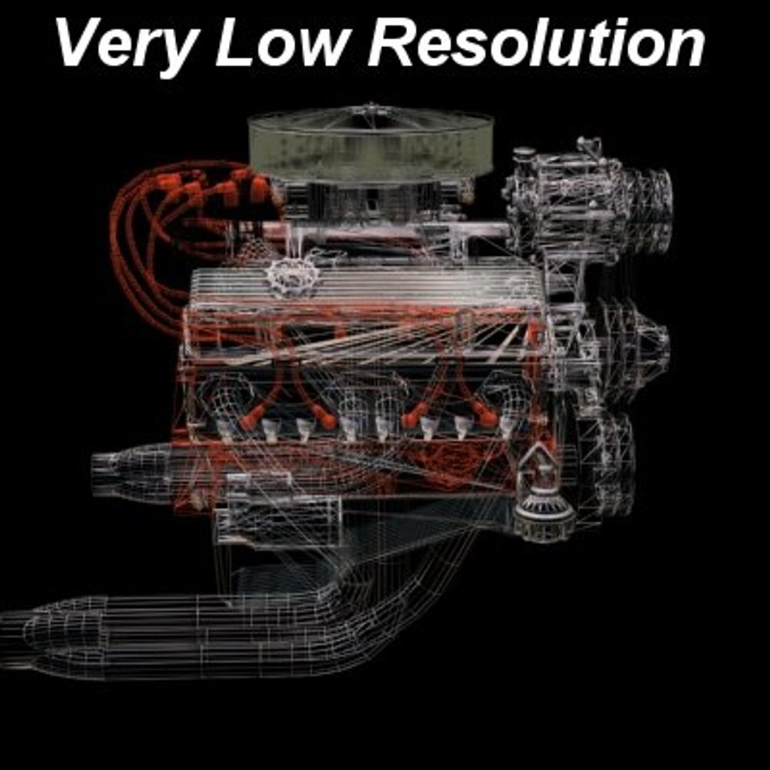 4 different resolution small block 3d max