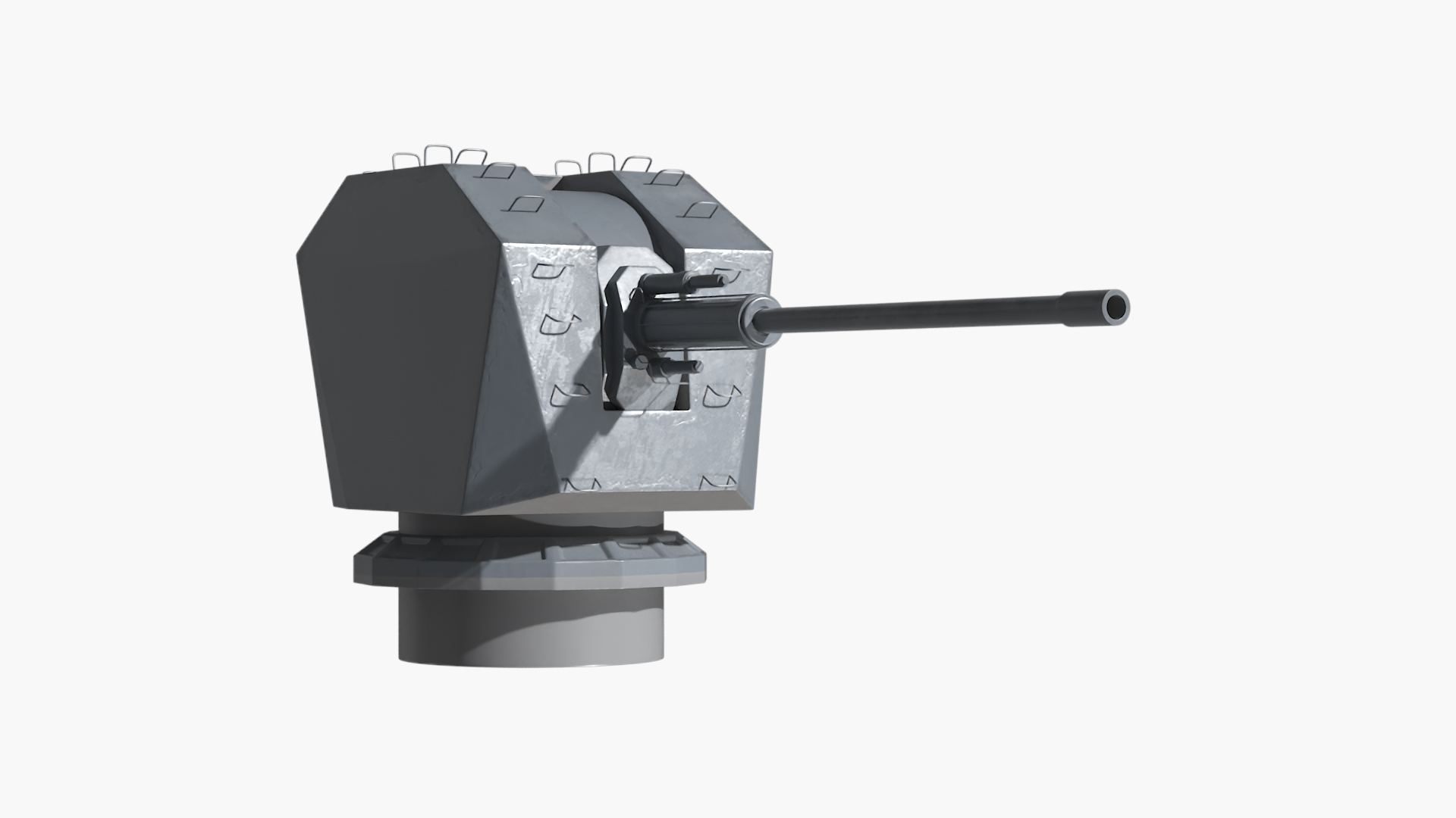 3D HPJ 45A 130mm Naval Gun - TurboSquid 2366172