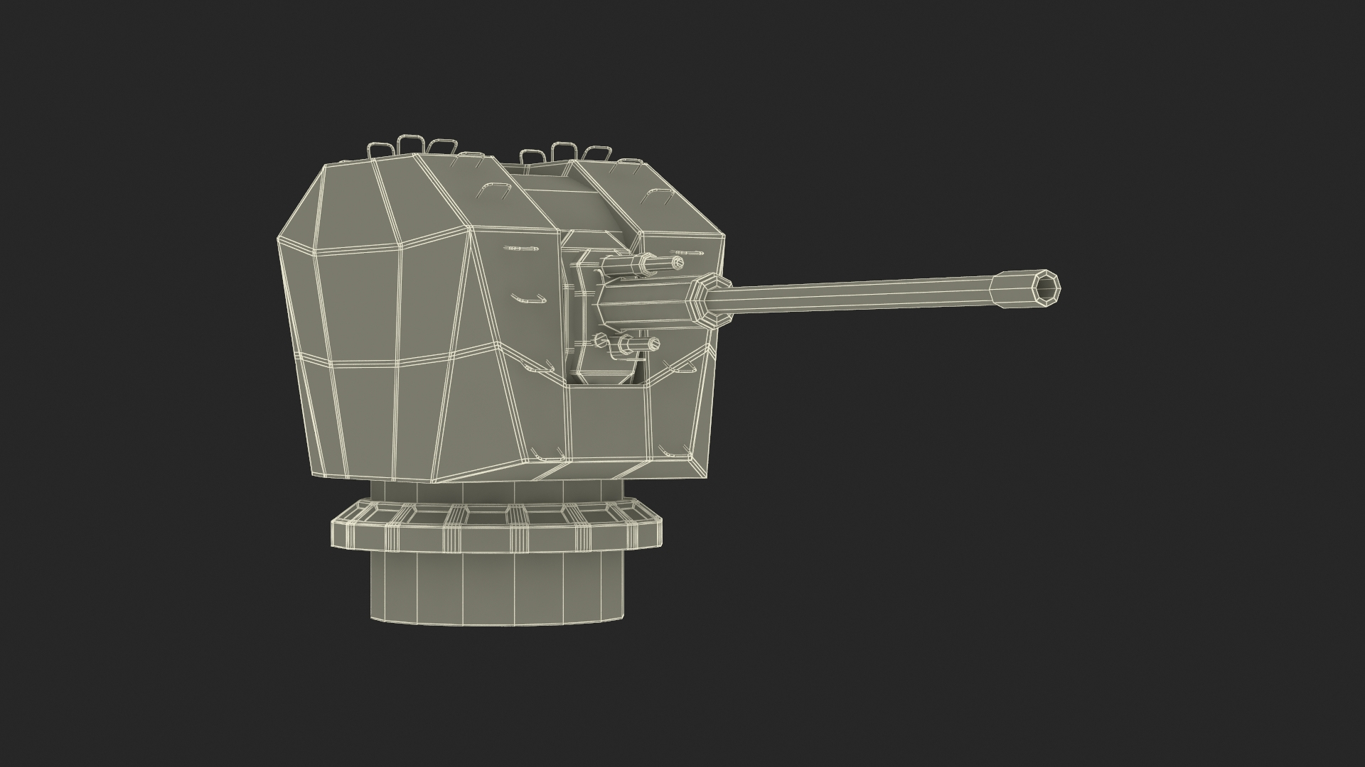 3D HPJ 45A 130mm Naval Gun - TurboSquid 2366172