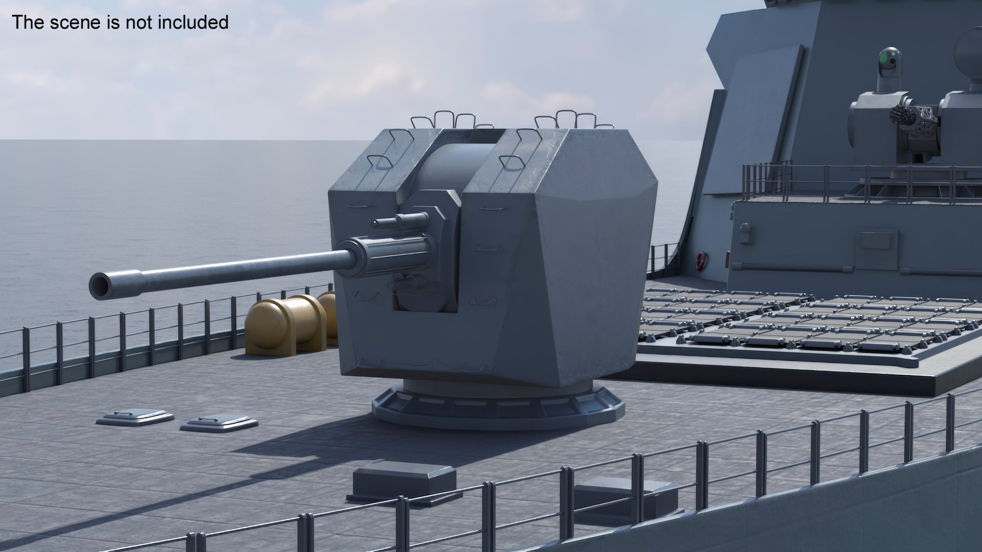3D HPJ 45A 130mm Naval Gun - TurboSquid 2366172