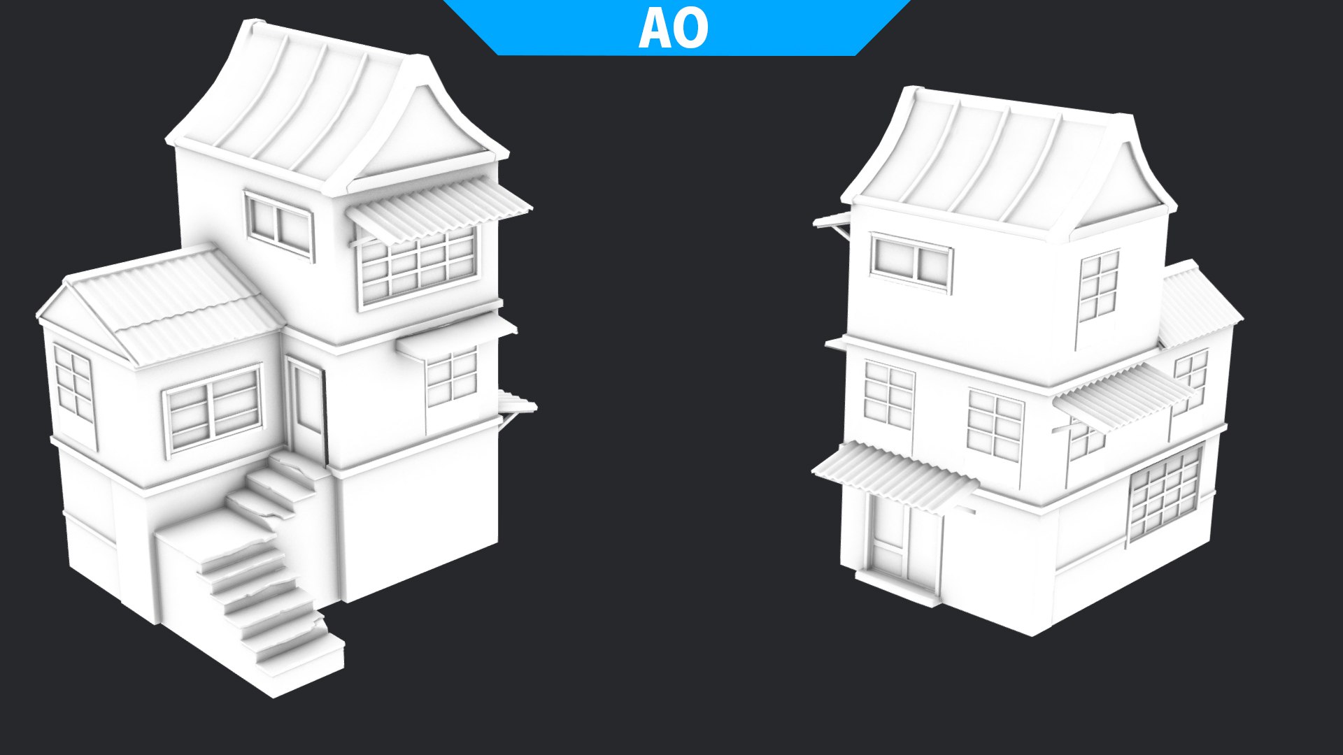 3D House Color C Green - TurboSquid 1435924