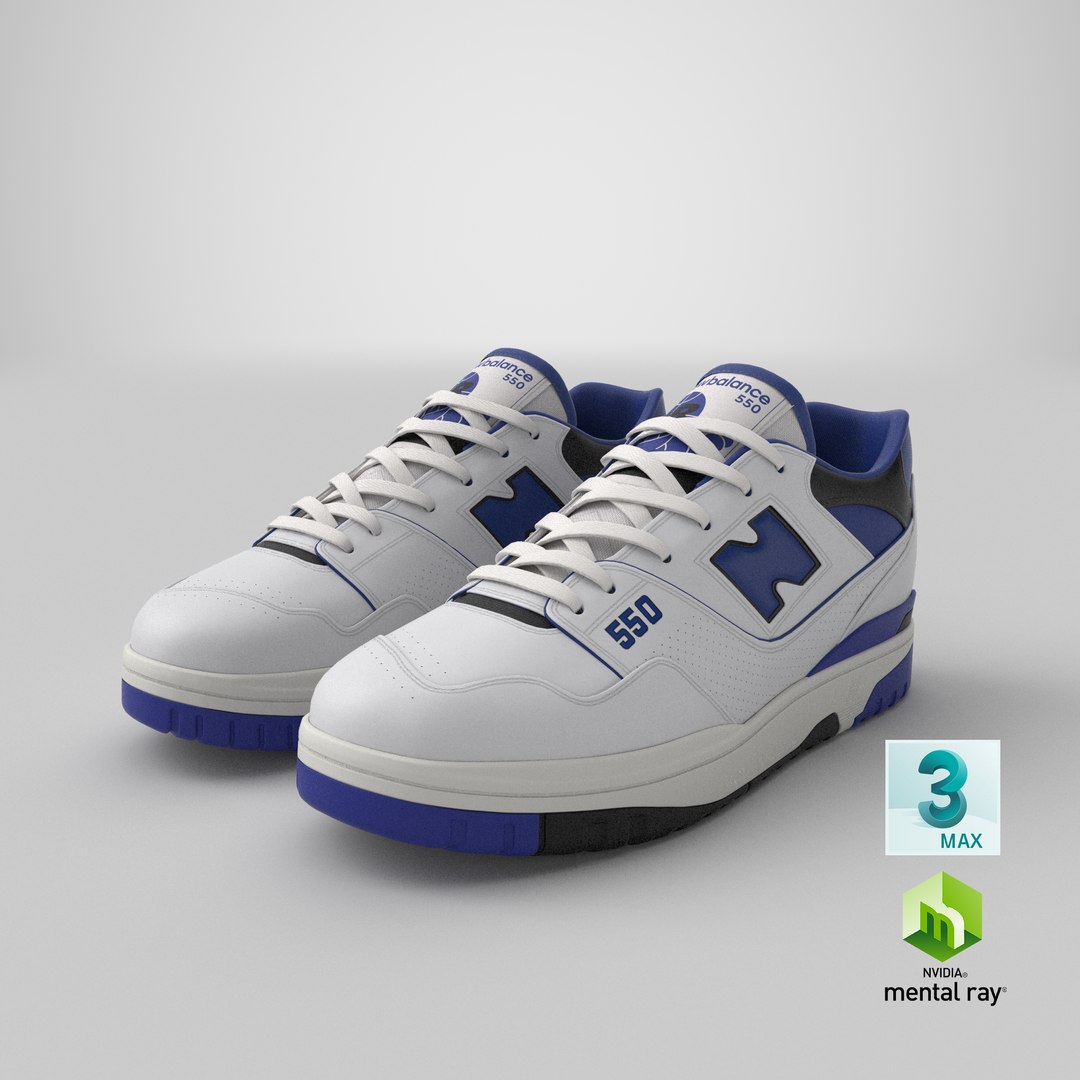 New Balance 550 Blue 3D model - TurboSquid 1975641