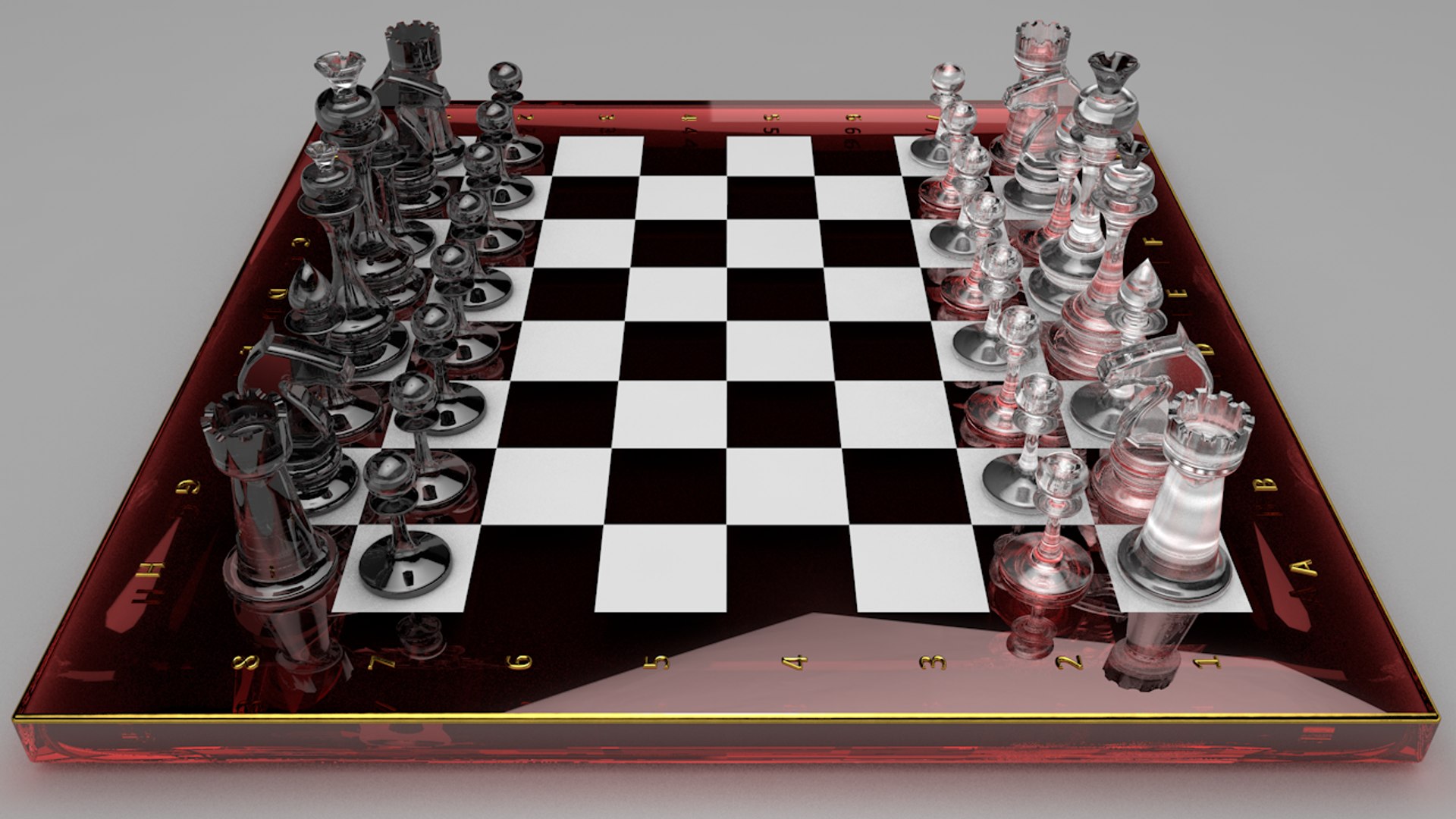 Glass Chess 3D Model - TurboSquid 1565960