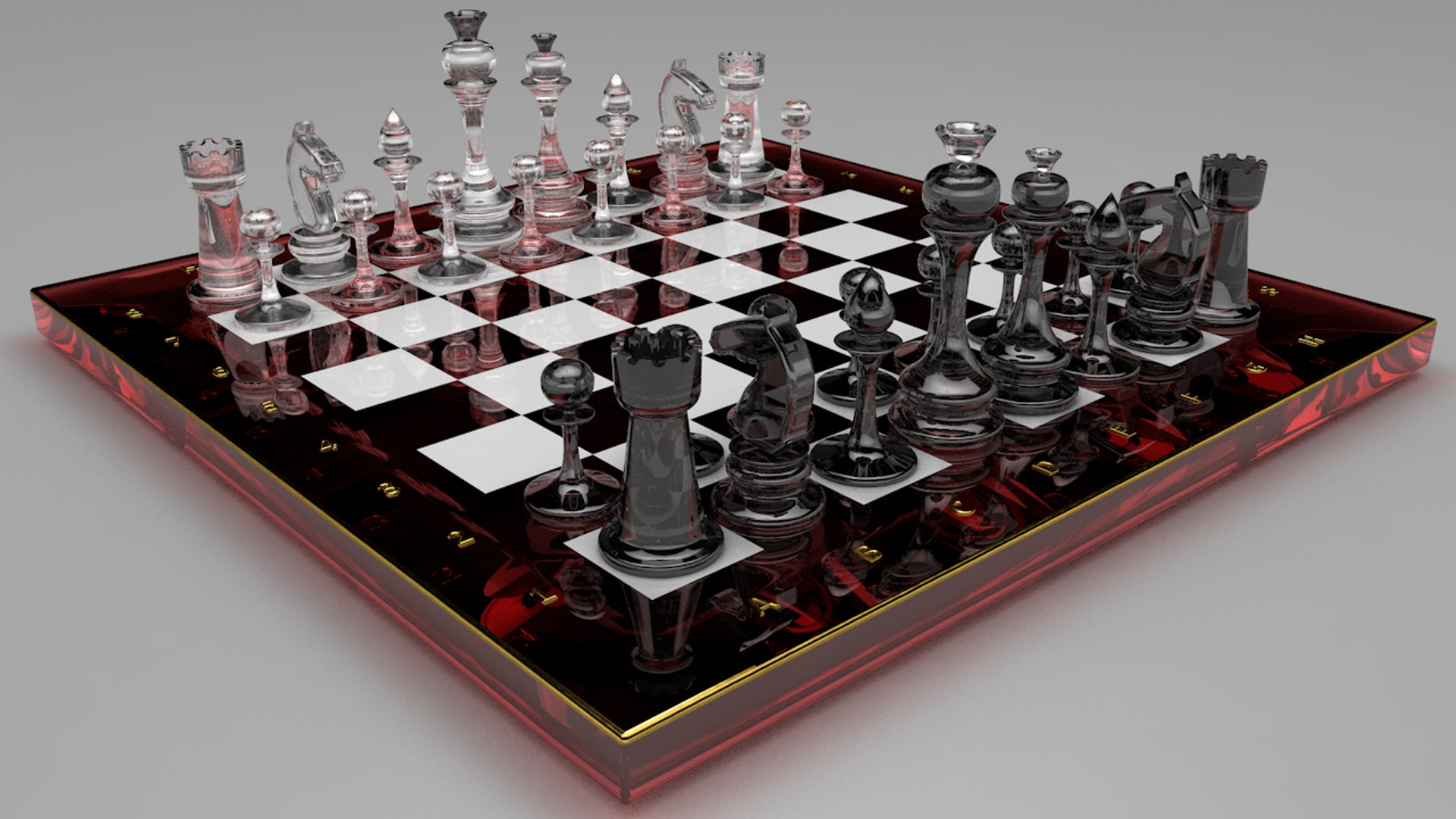 Glass Chess 3D Model - TurboSquid 1565960