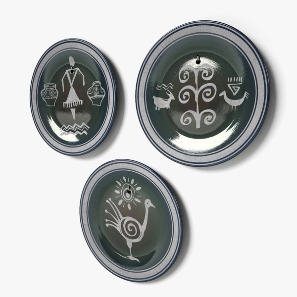 3d decorative ethnic wall dishes