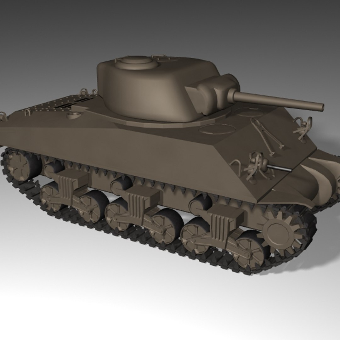 Sherman Tank 3d Model