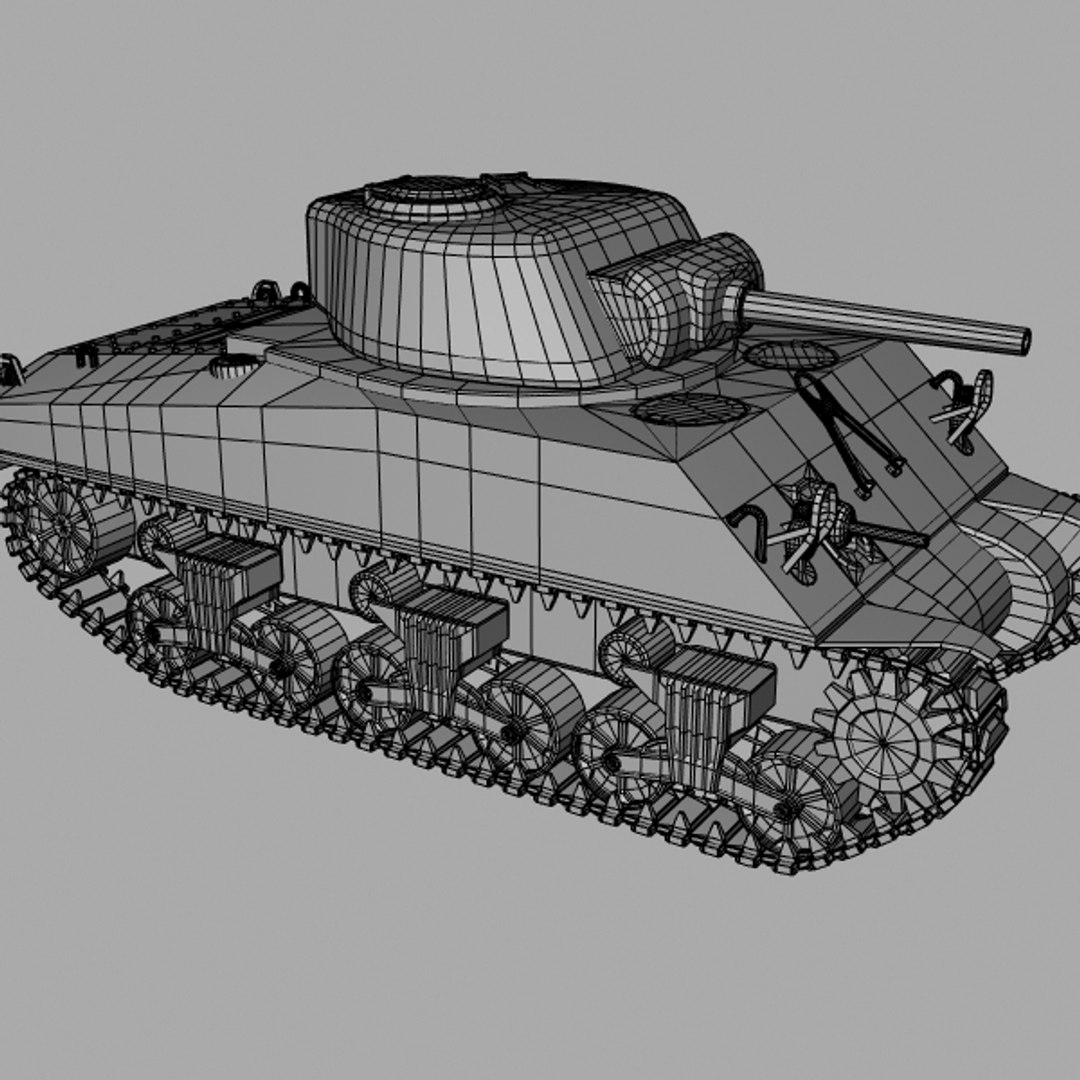 Sherman Tank 3d Model