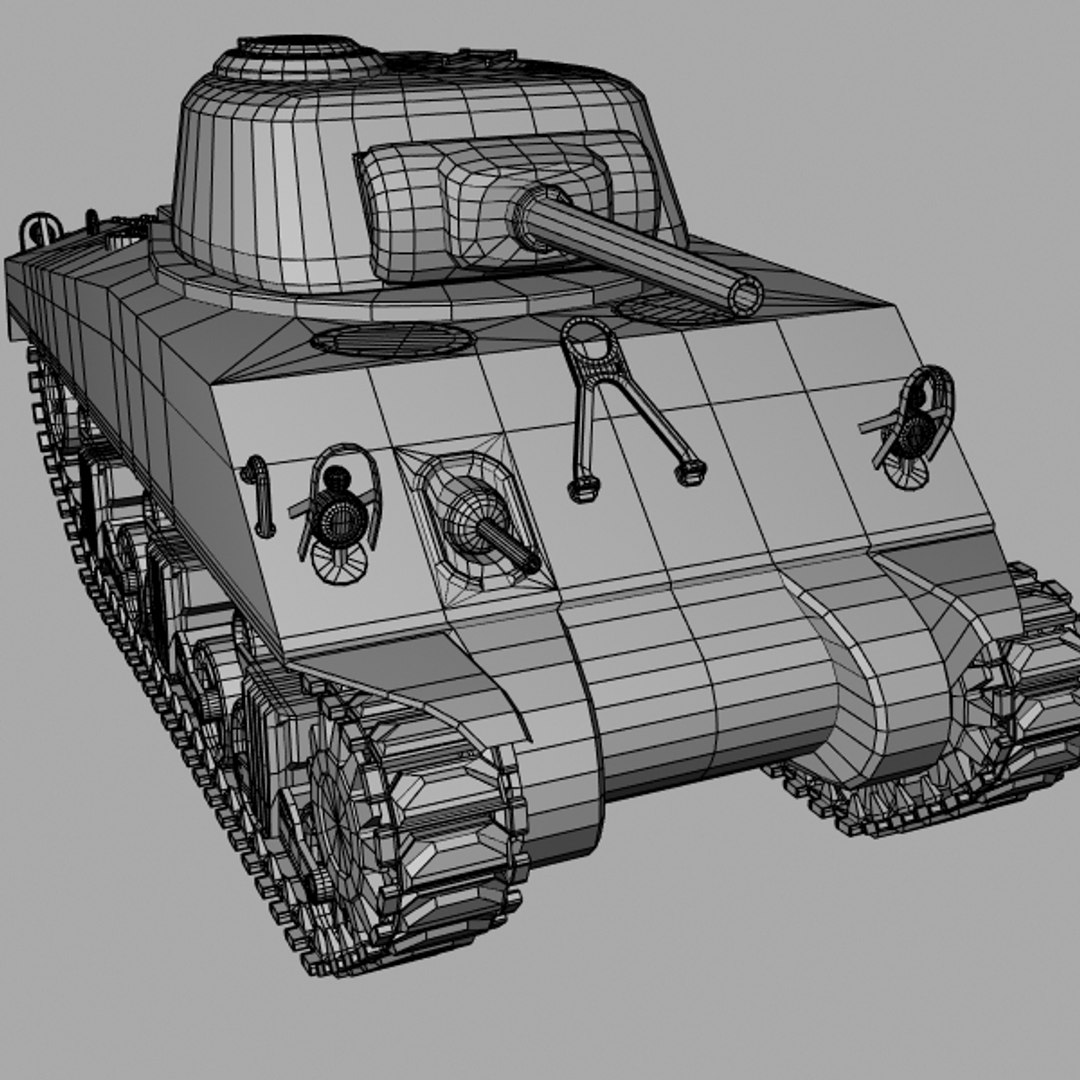 Sherman Tank 3d Model