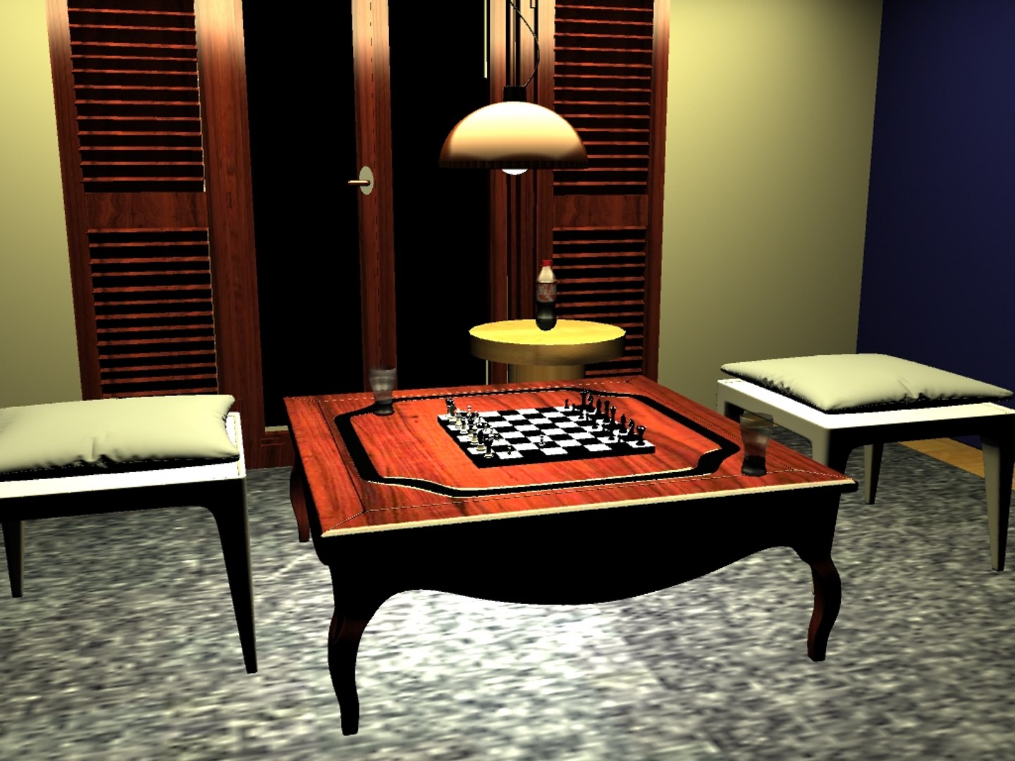 Recreation Room Chess Board 3D Model - TurboSquid 1582628