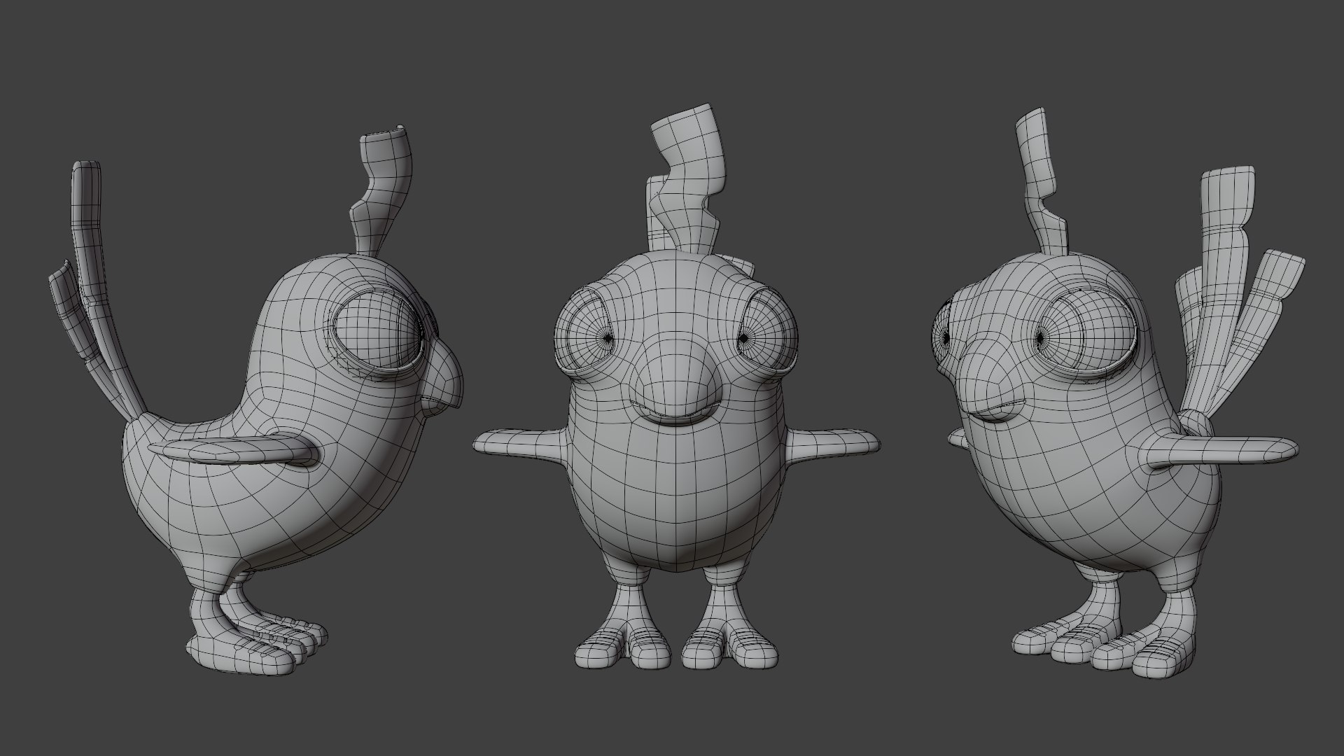 Bird Cute Cartoon 3D Model - TurboSquid 1749254