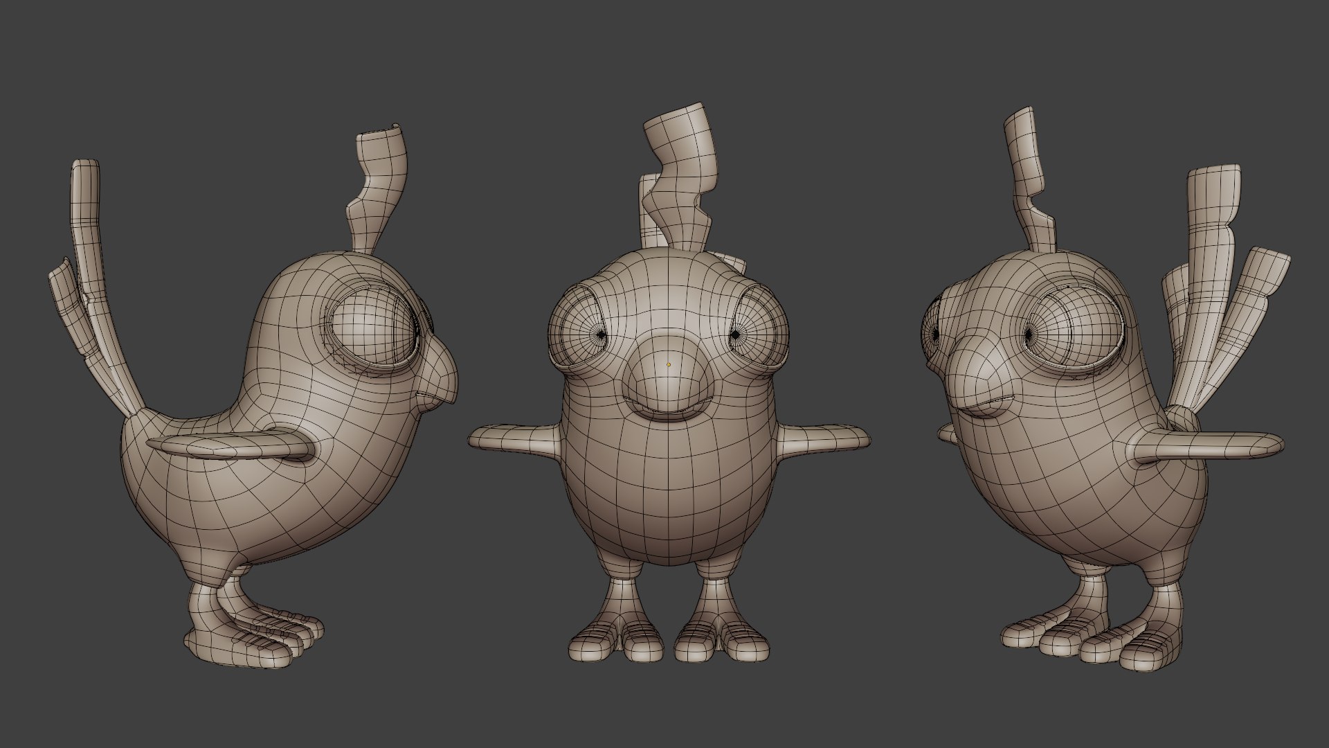 Bird Cute Cartoon 3D Model - TurboSquid 1749254