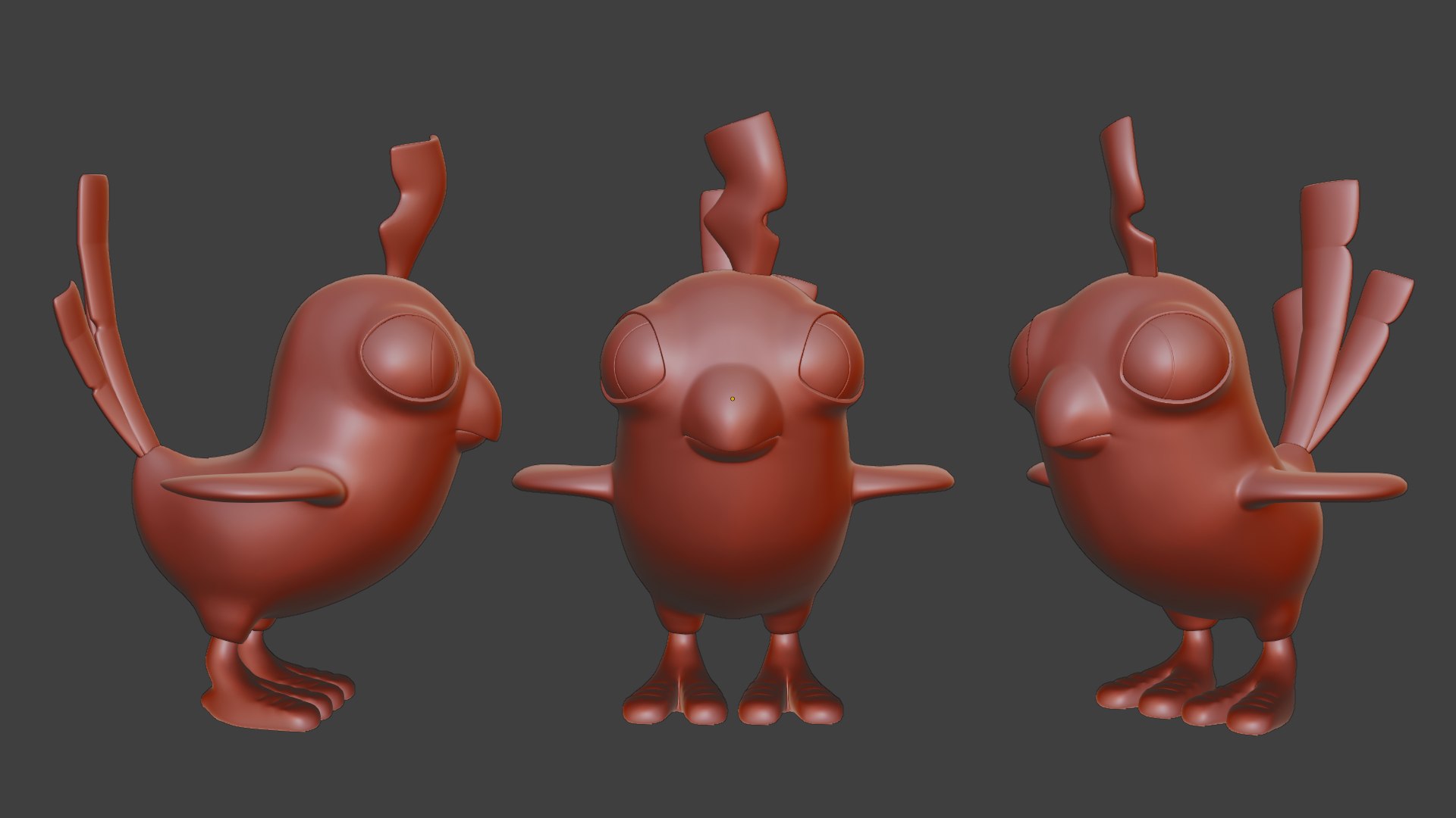 Bird Cute Cartoon 3D Model - TurboSquid 1749254