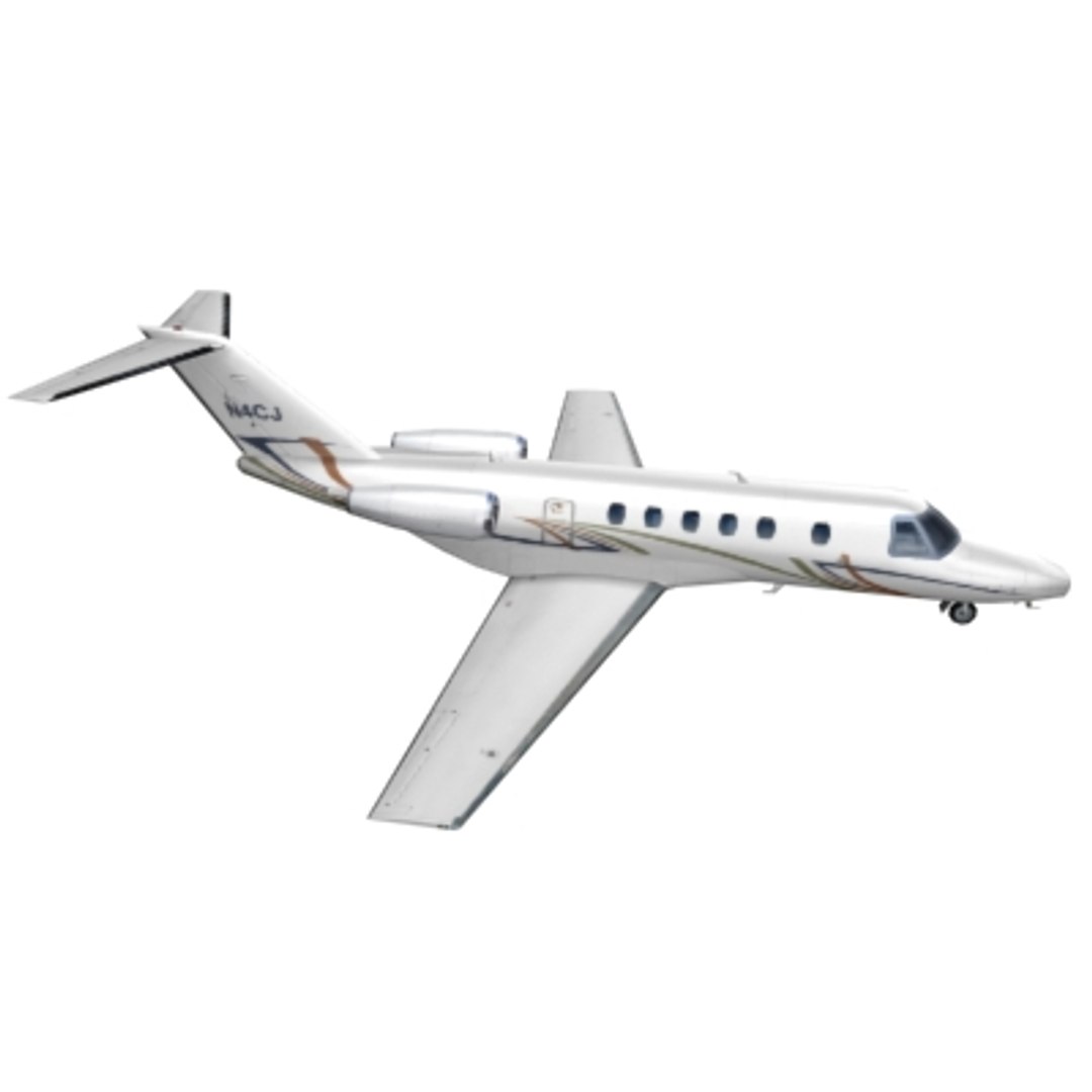 citation cj4 aircraft jets 3d 3ds