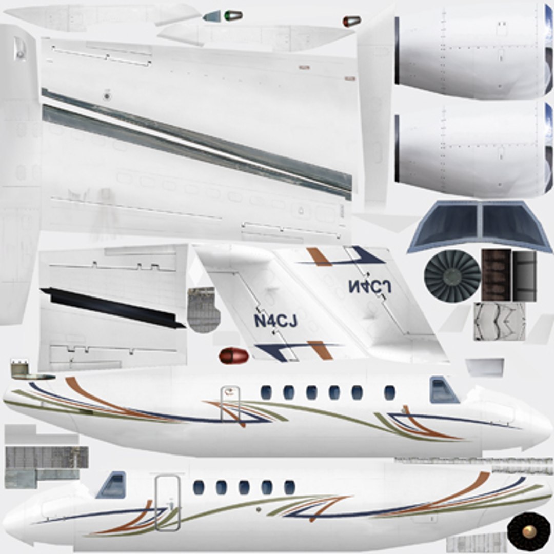 citation cj4 aircraft jets 3d 3ds