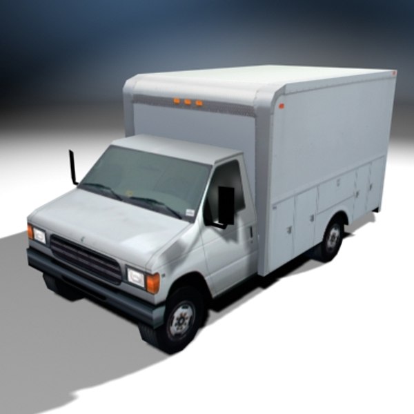 3d utility cargo truck van model