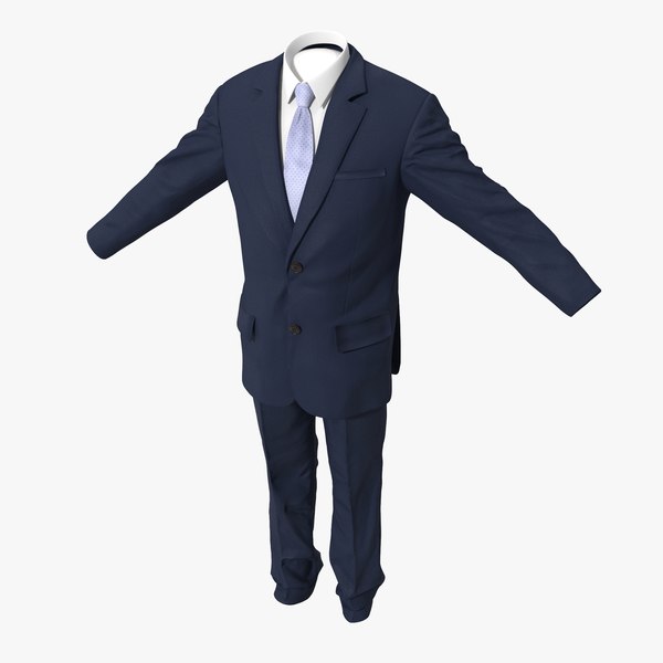 3d model men suit 8
