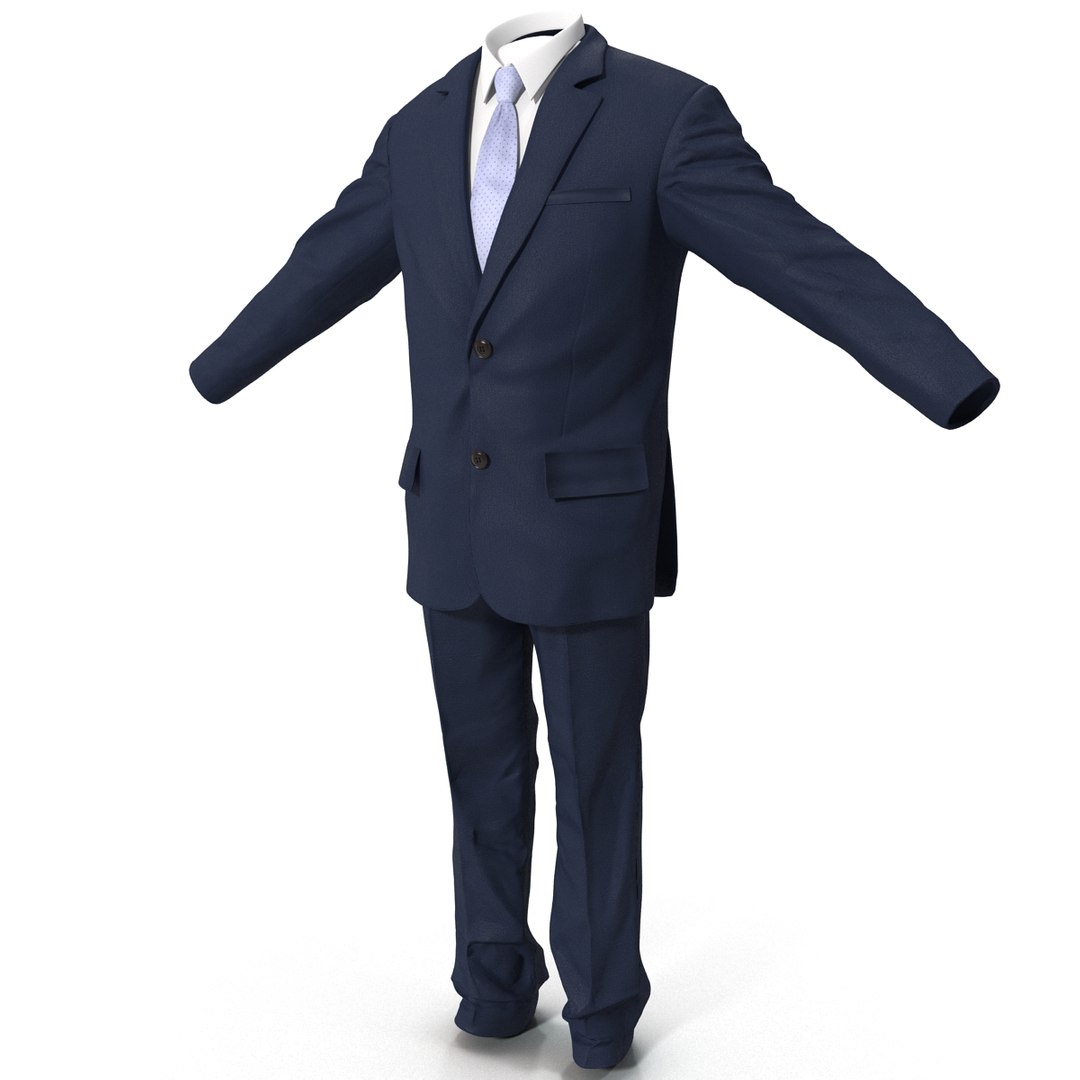 3d model men suit 8