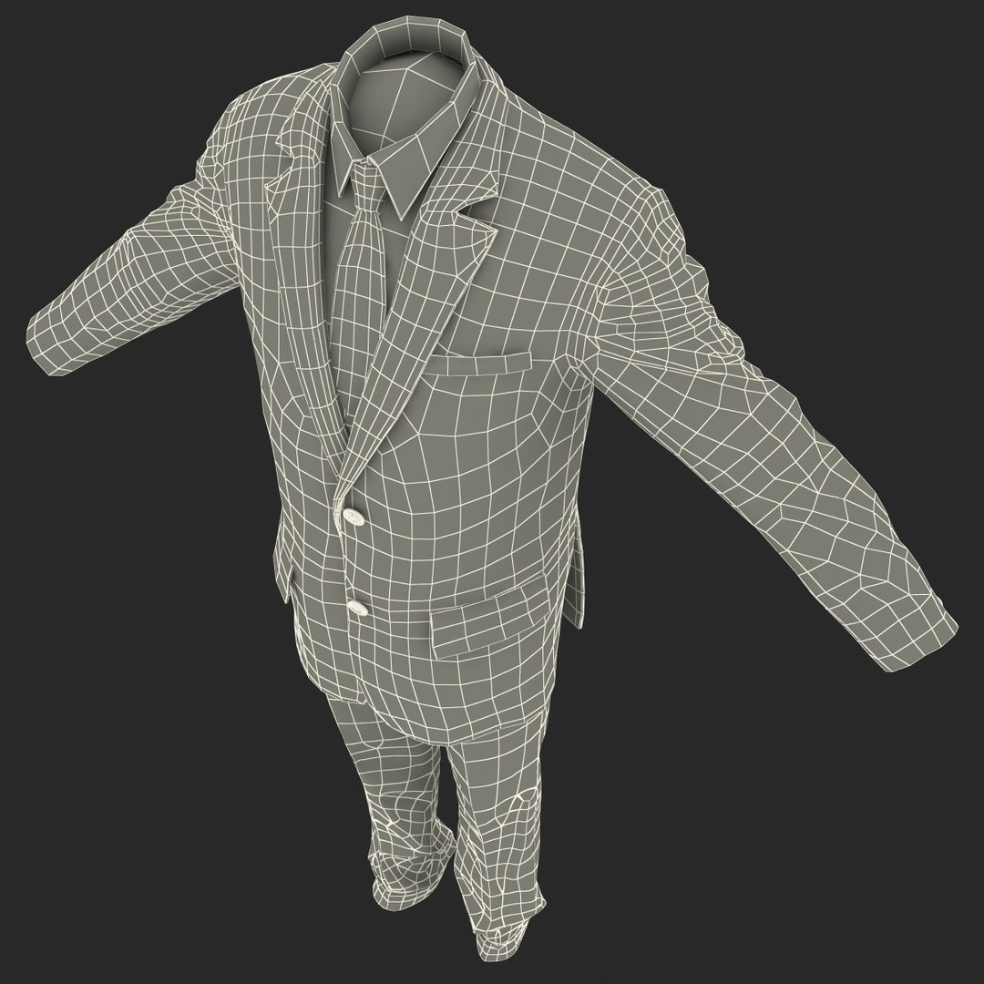 3d Model Men Suit 8