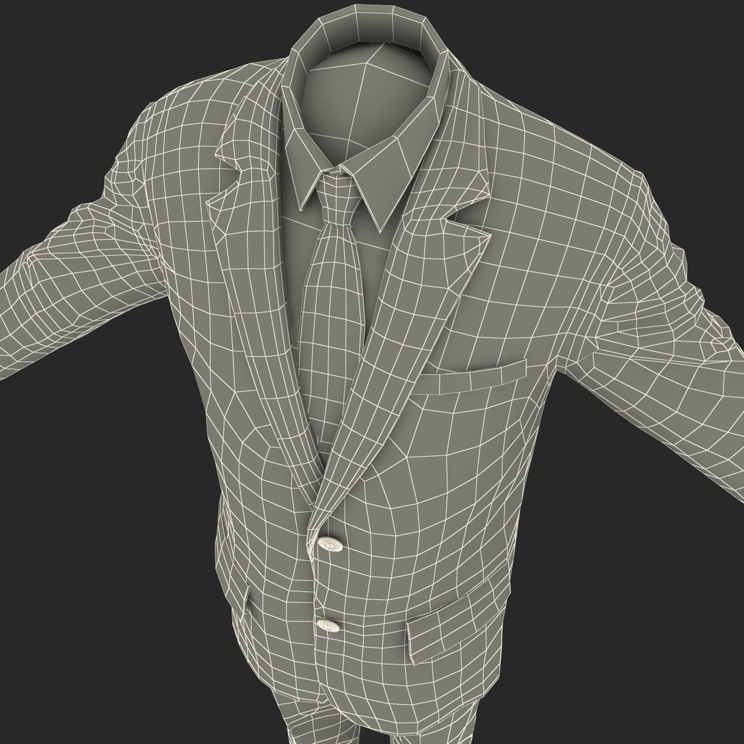 3d Model Men Suit 8