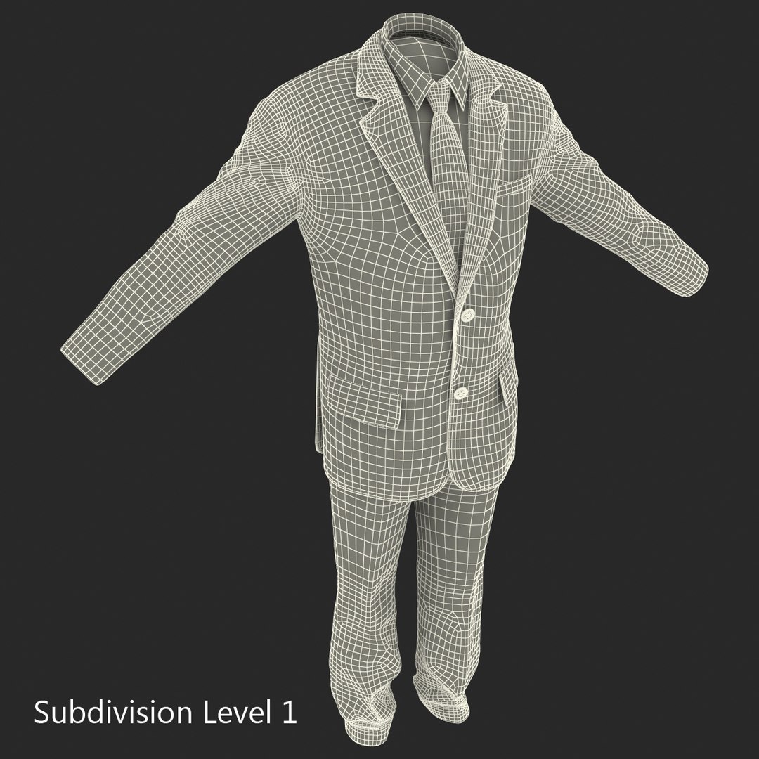 3d Model Men Suit 8