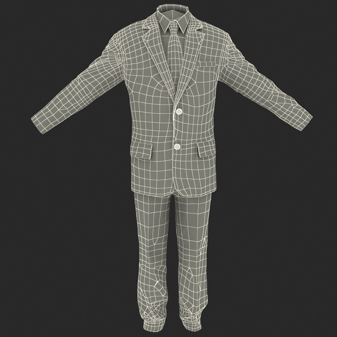 3d model men suit 8