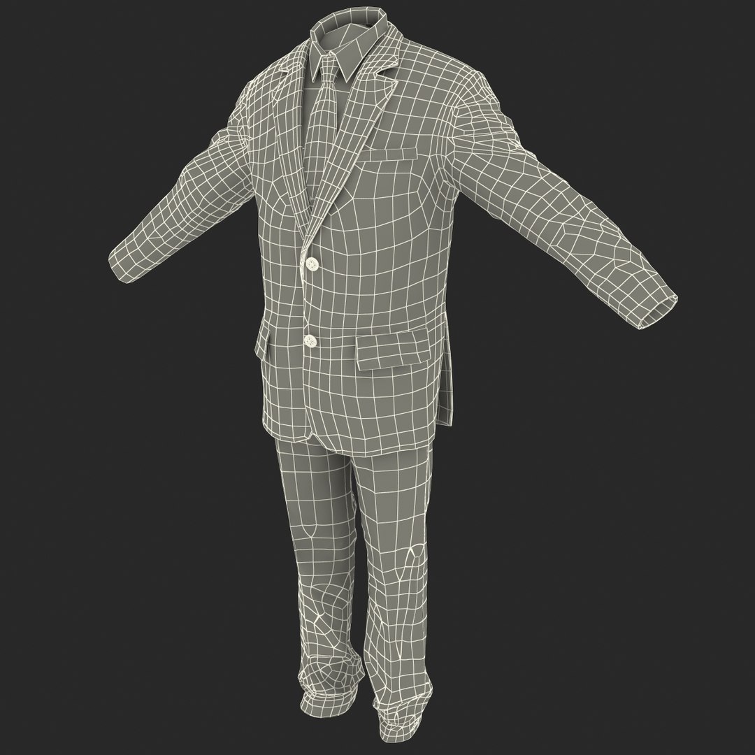 3d Model Men Suit 8
