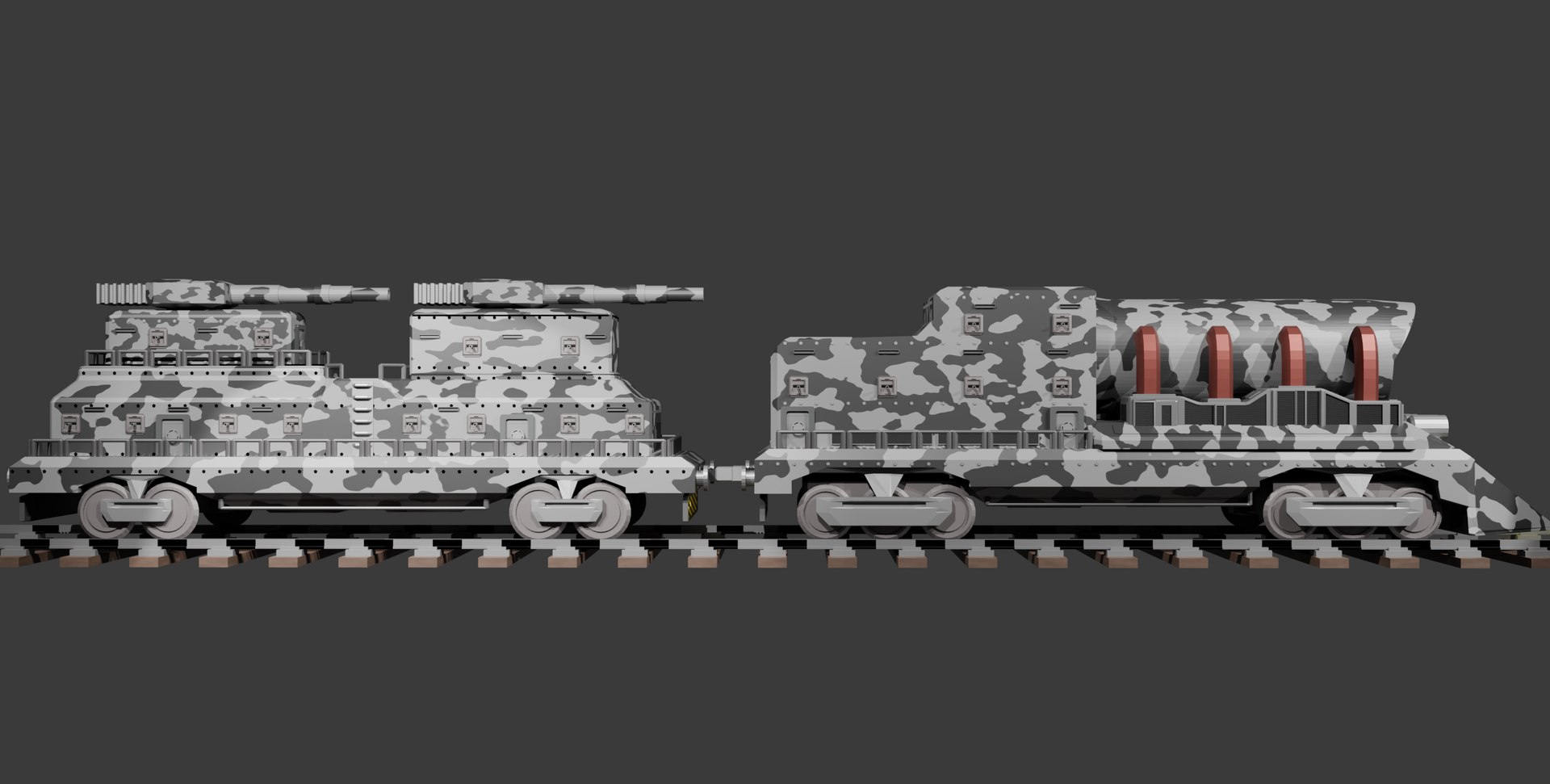 3D Futuristic Military Train Model - TurboSquid 2326563