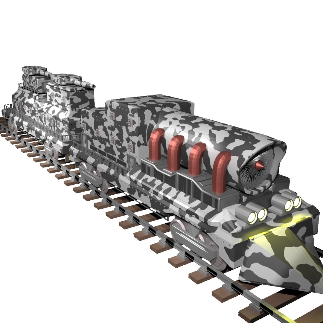 3D Futuristic Military Train Model - TurboSquid 2326563