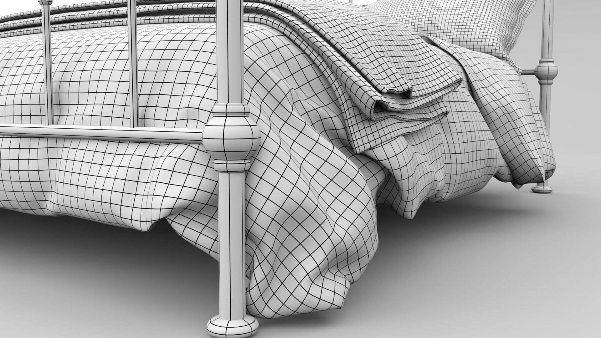 Metal Bed 3D Model - TurboSquid 1658680