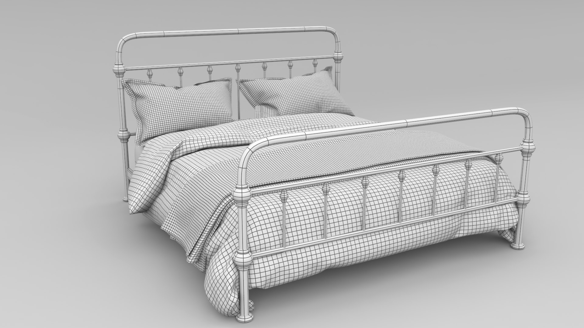 Metal Bed 3D Model - TurboSquid 1658680