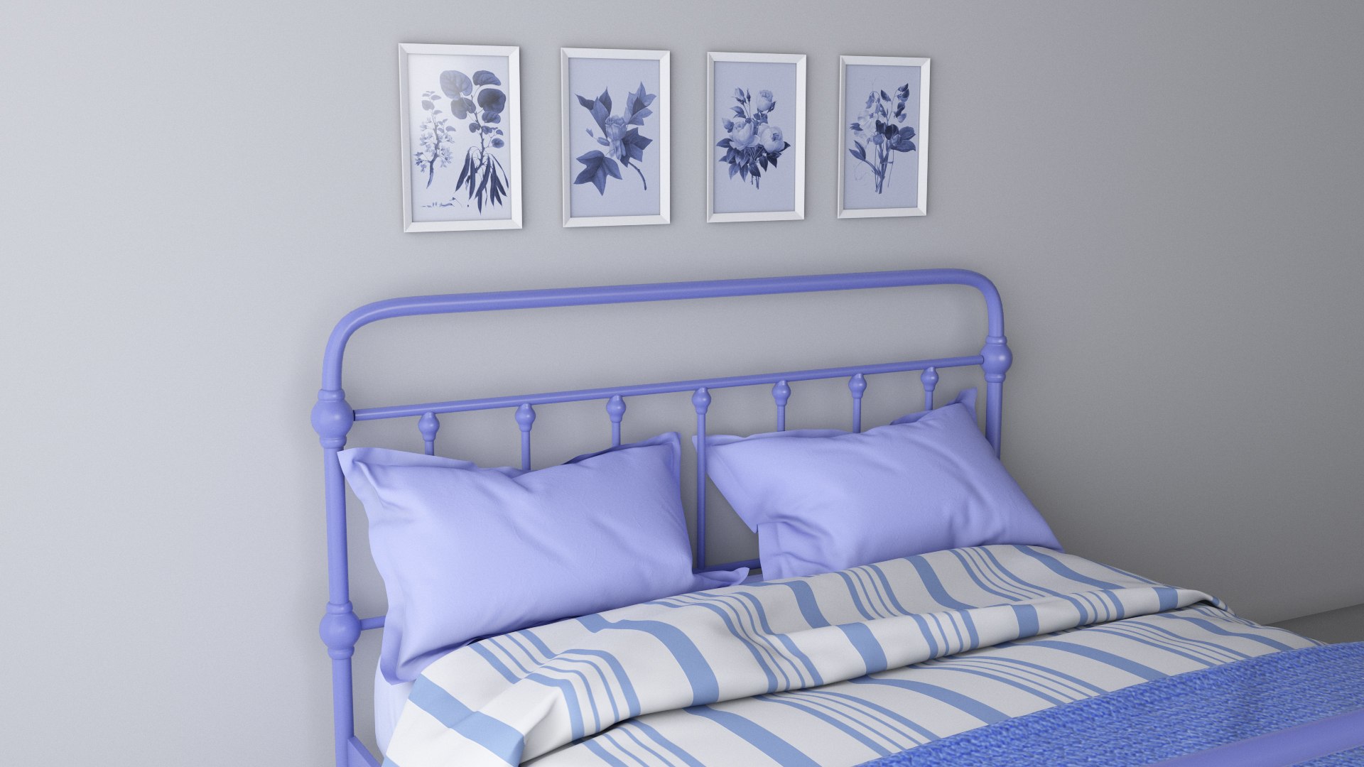Metal Bed 3D Model - TurboSquid 1658680