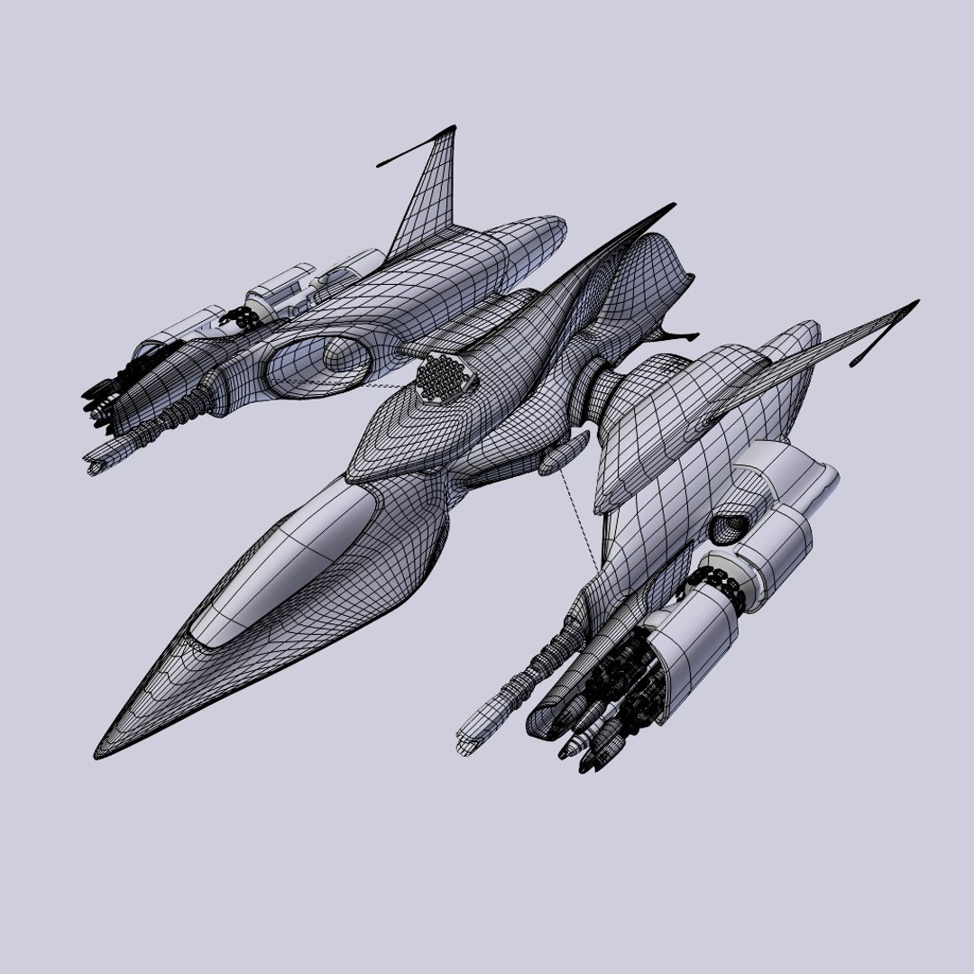 3d Blend Short Space Fighter
