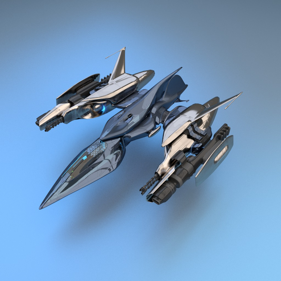 3d Blend Short Space Fighter