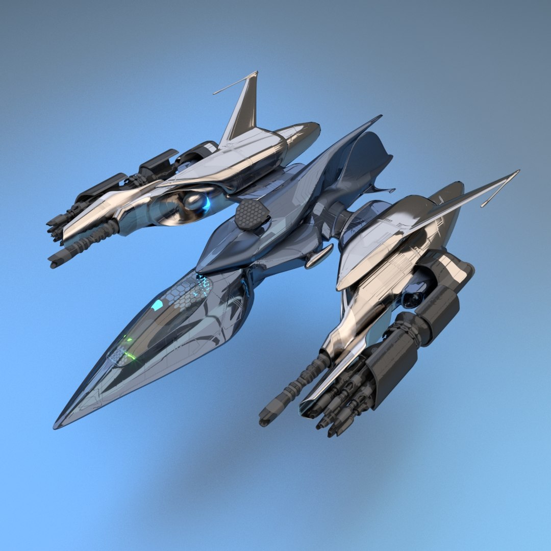 3d Blend Short Space Fighter
