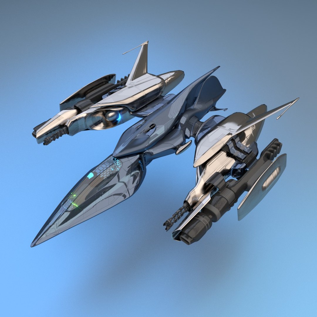 3d Blend Short Space Fighter