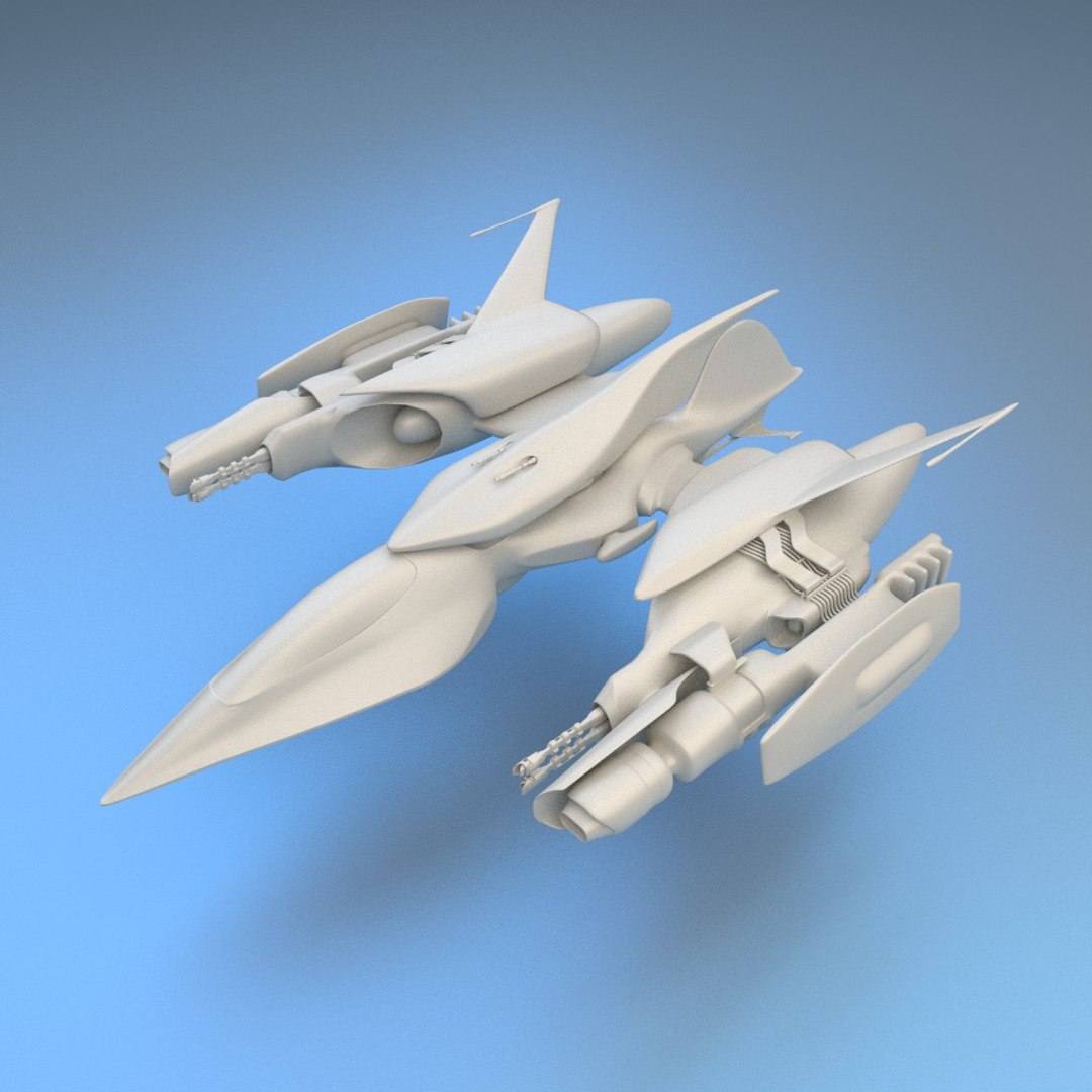 3d Blend Short Space Fighter