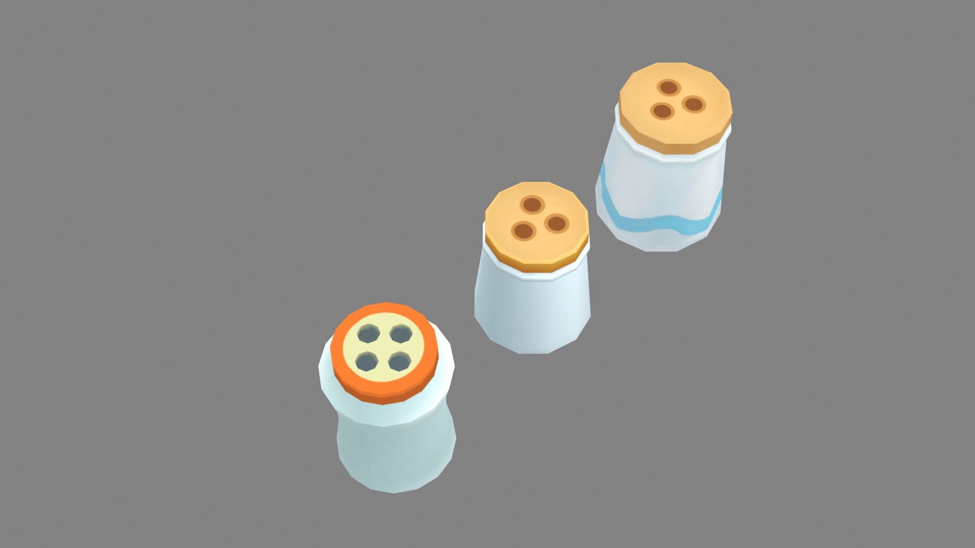 Cartoon seasoning bottles 3D model - TurboSquid 1936764