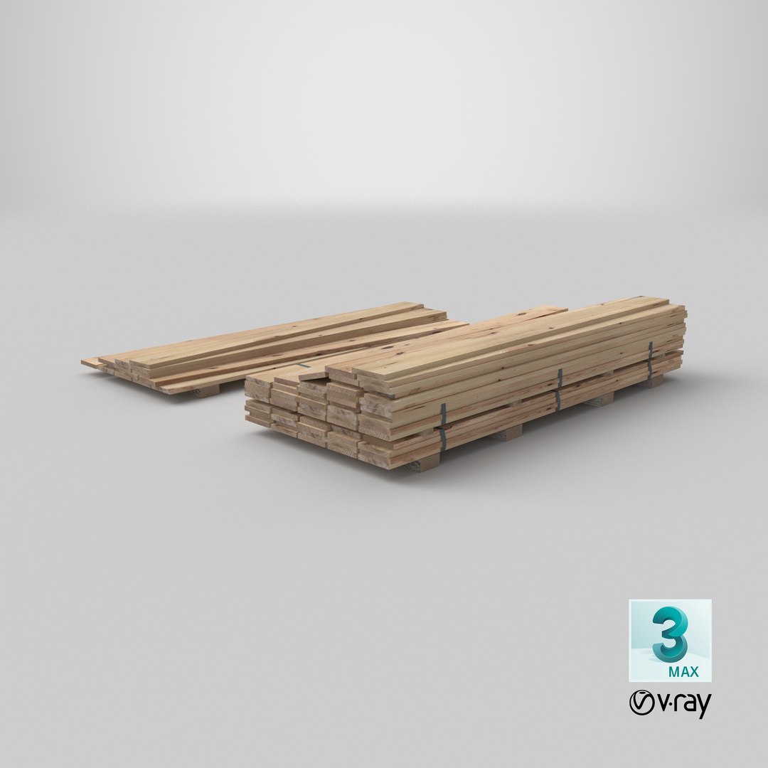 Stack Of Wooden Planks PBR 2 3D Model - TurboSquid 2185563